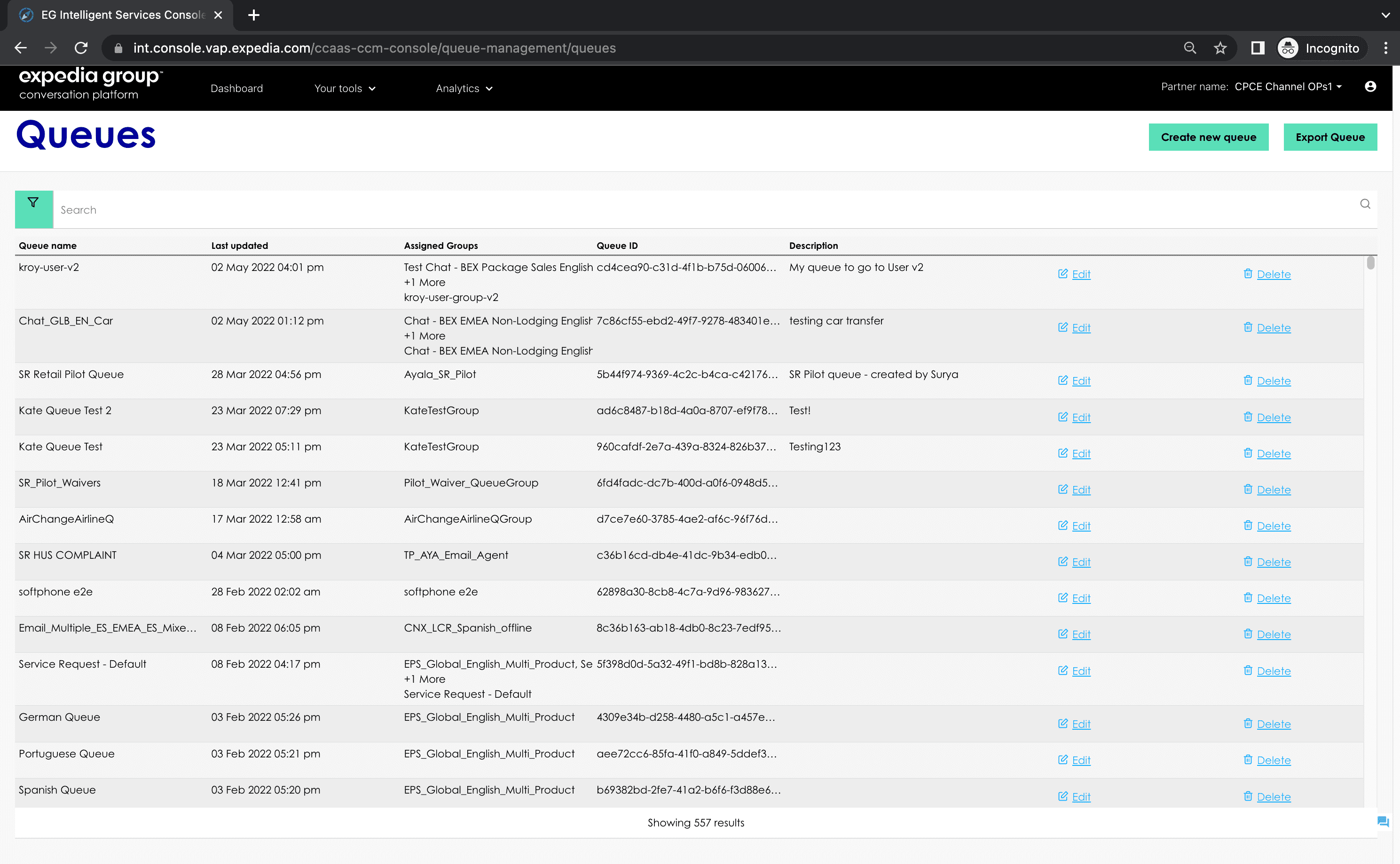 Queues and Queue Groups | Expedia Group Conversation Platform